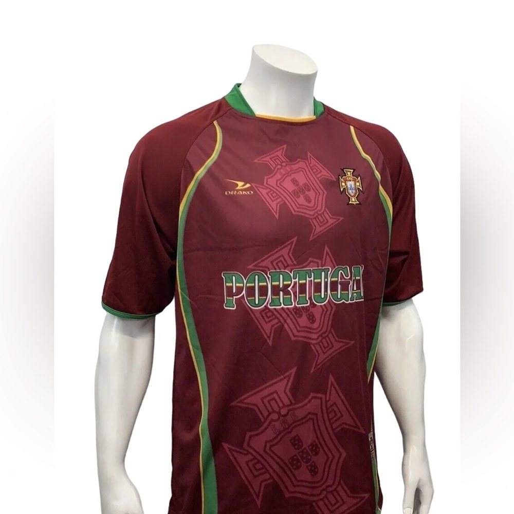 Drako Portugal Maroon Fpf Football Soccer Jersey - Gem